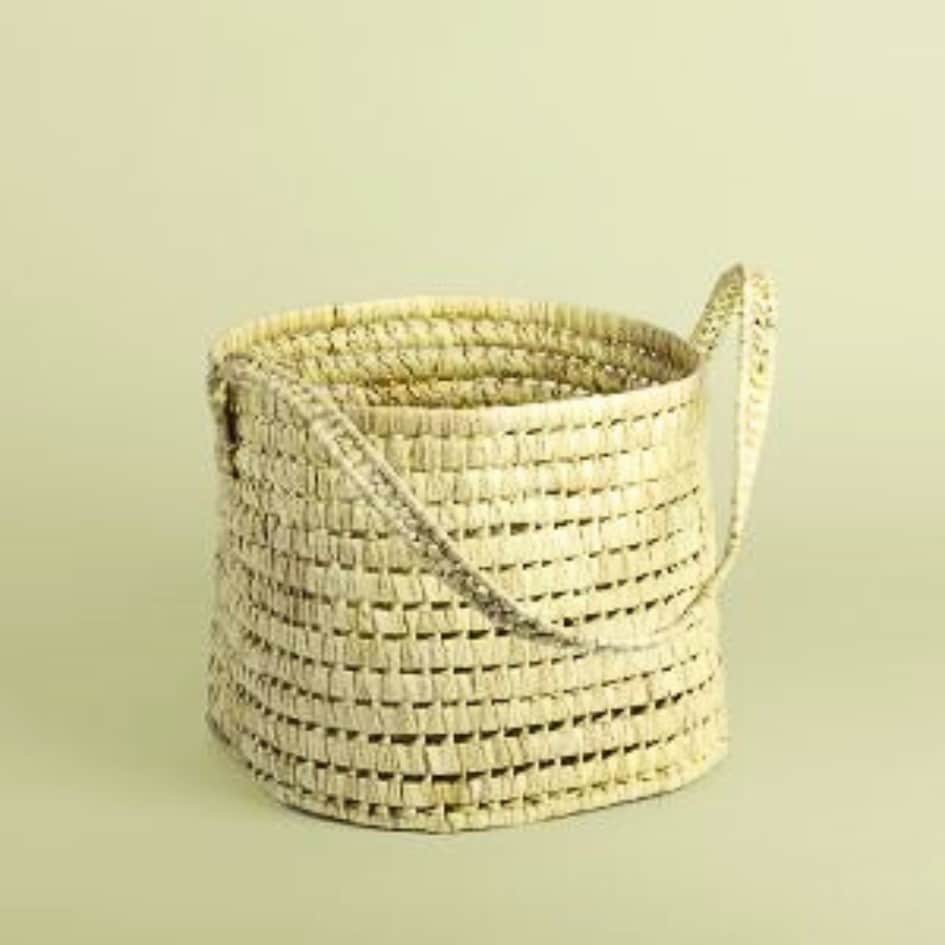 Panier De Rangement en Halfa Fait Main